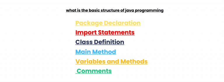 what is the basic structure of java programming