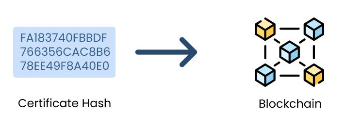 3. Unqiue blockchain proofs are computed and attached to Certificate ...